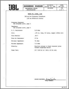 JBL - 1200Fe-8 (Studio Monitor 4428) - Engineering Test and Performance ...