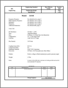JBL - 2431H - Engineering Design Specification.pdf