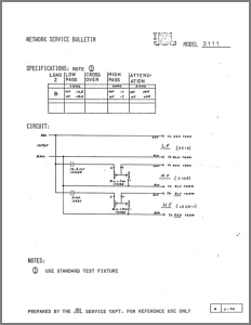 JBL - 3110A Network (LX13, LX30, LX80, LX200B, LX300, 4662A, 4663A ...