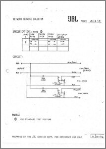 JBL - 3110A Network (LX13, LX30, LX80, LX200B, LX300, 4662A, 4663A ...