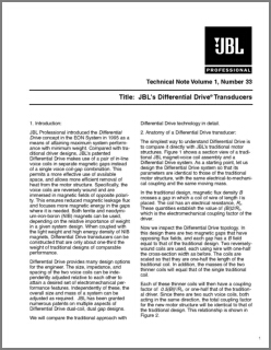JBL Technical Notes