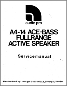 Audio Pro - A4-14 Ace-Bass Fullrange Active Speaker (First version ...